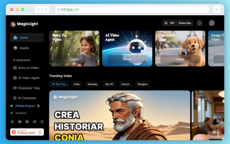 MagicLight AI: convierte ideas en vídeos cinematográficos con IA